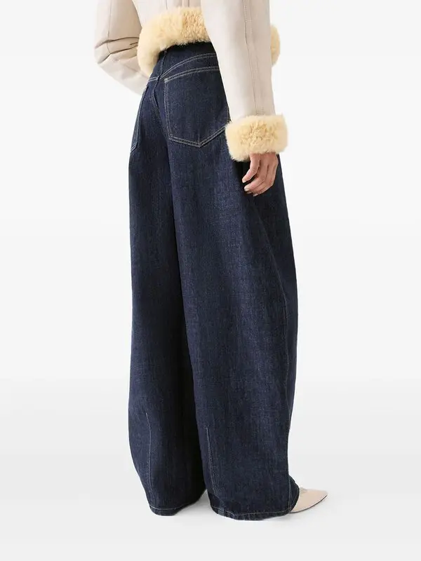 Jacquemus High-waisted Le De-nîmes Ovalo - Blue