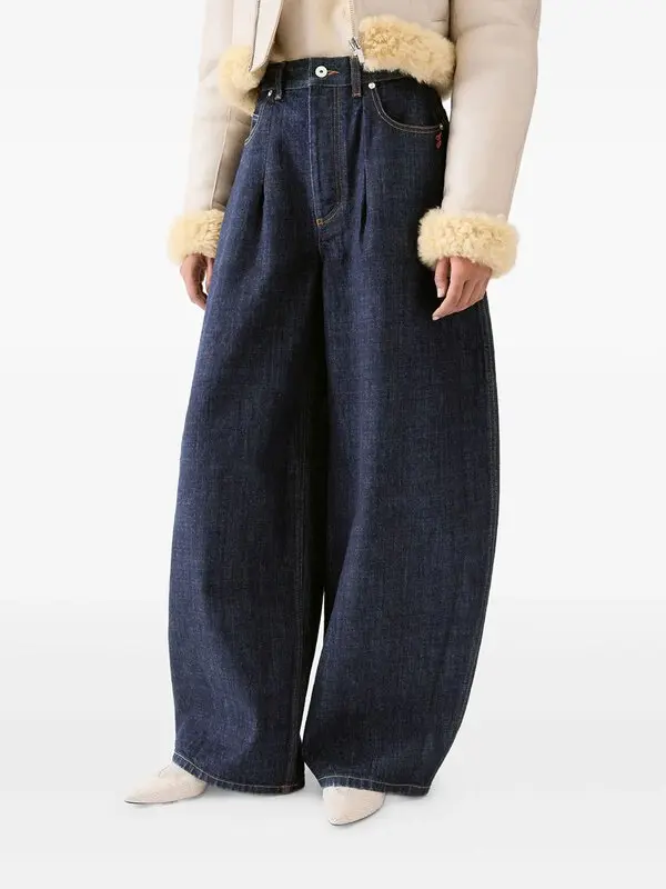 Jacquemus High-waisted Le De-nîmes Ovalo - Blue