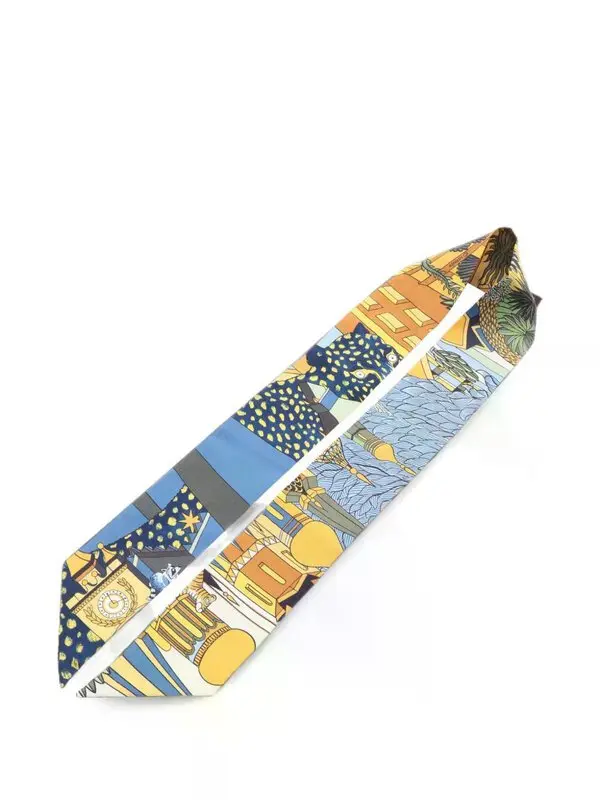 Hermès 2010s Animapolis Ribbon Scarf