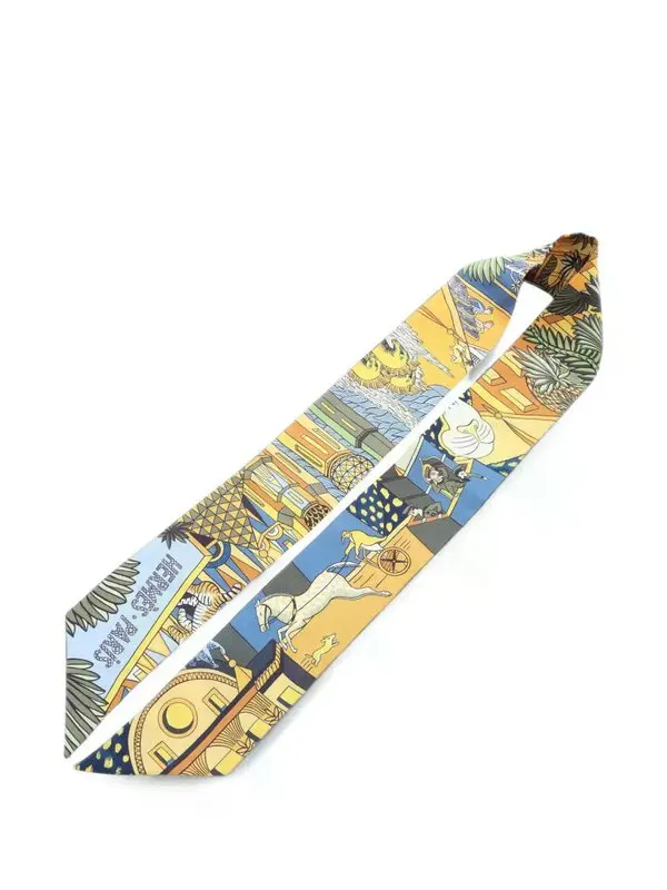 Hermès 2010s Animapolis Ribbon Scarf