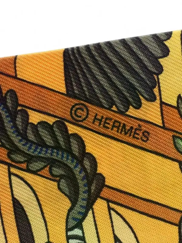 Hermès 2010s Animapolis Ribbon Scarf