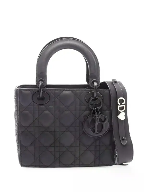 Dior 2010s Small Lady My Abcdior Cannage Handbag