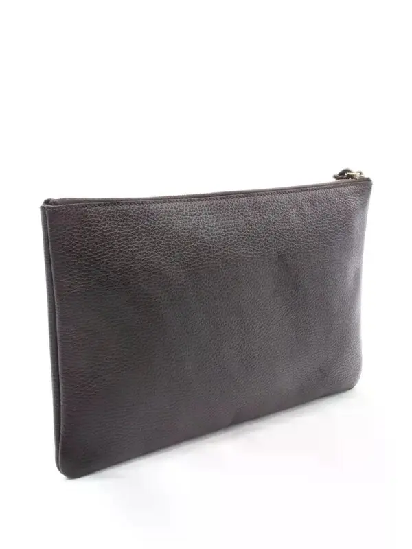 Gucci 2010s Bamboo Leather Clutch Bag