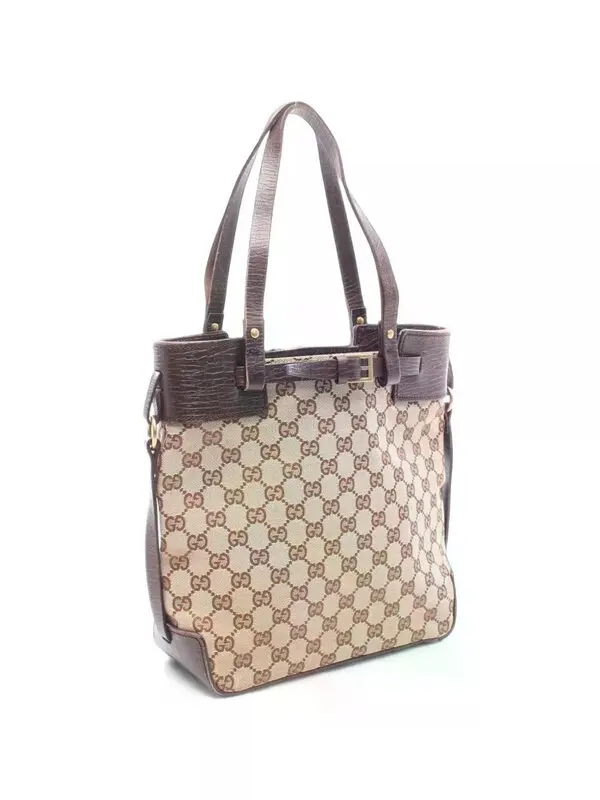 Gucci 2000s Gg Canvas Tote Bag