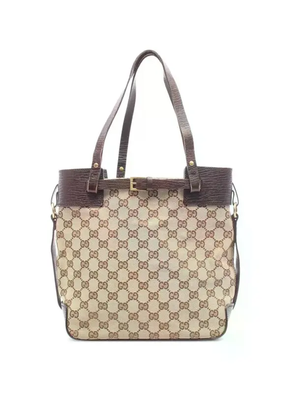 Gucci 2000s Gg Canvas Tote Bag - Neutrals