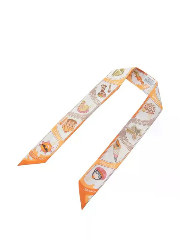 Hermès 2000s Funny Ice Cream Ribbon Scarf