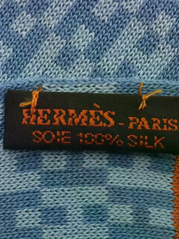 Hermès 2010s H Pattern Shawl - Blue