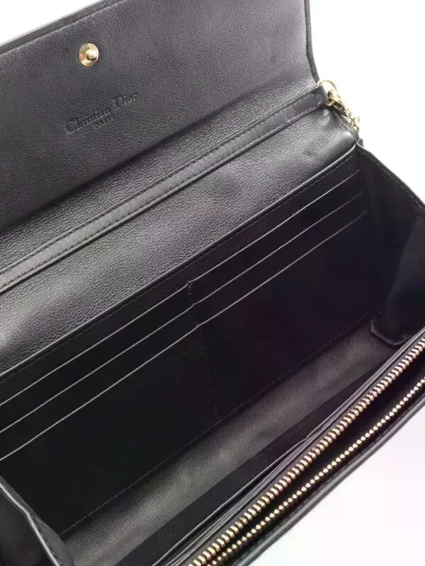 Dior 2010s Cannage Studded Wallet On Chain