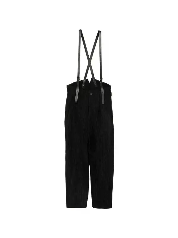 NUDE:MASAHIKO MARUYAMA Striped Panelled Trousers - Black