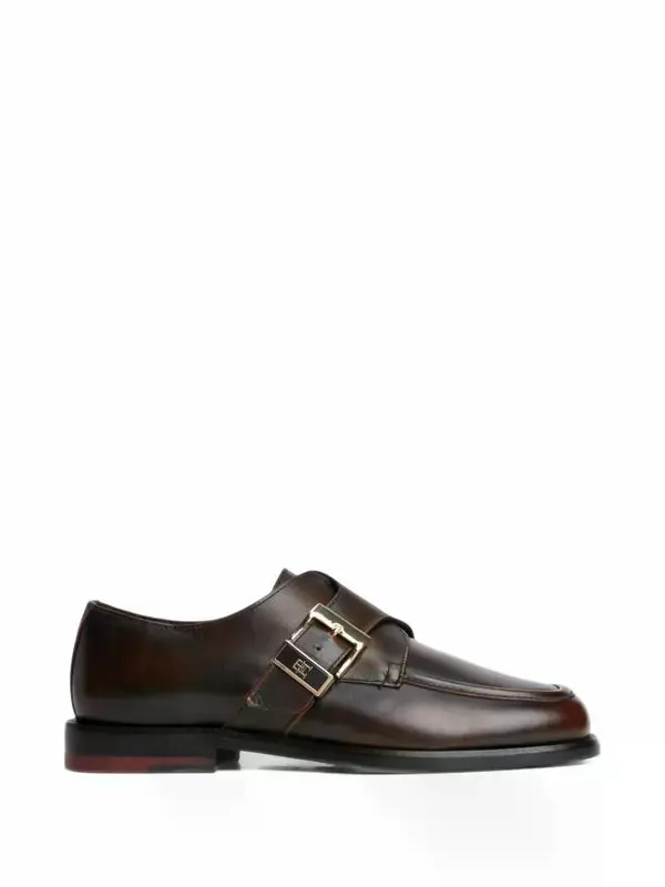 Tommy Hilfiger Buckle-fastening Leather Derby Shoes - Brown