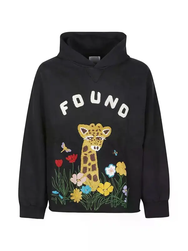 FOUND Embroidered Logo-patch Hoodie