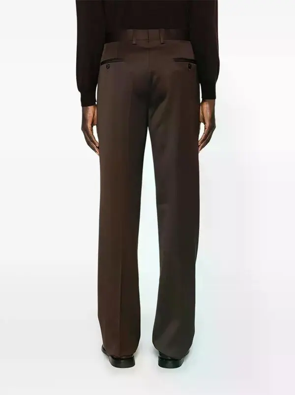 LARDINI Pressed-crease Straight-leg Trousers