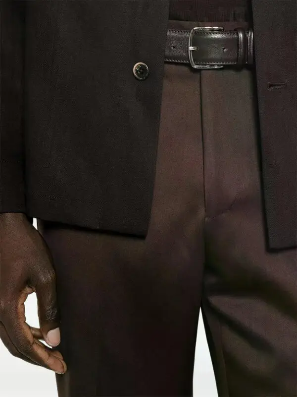 LARDINI Pressed-crease Straight-leg Trousers