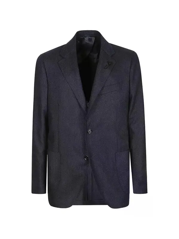 LARDINI Herringbone-weave Blazer