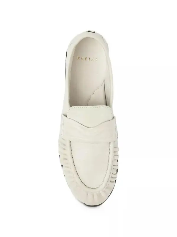 NUBIKK Riley Mio Ruched Leather Loafers