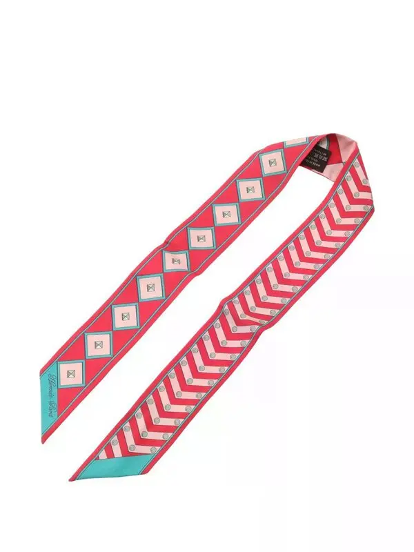 Hermès 2010s Colliers De Chiens Twilly Scarf - Red