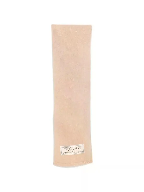Dorothee Schumacher Fluffy Statements Logo-patch Scarf - Neutrals