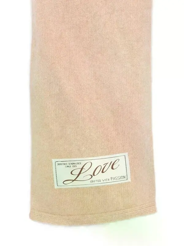 Dorothee Schumacher Fluffy Statements Logo-patch Scarf - Neutrals