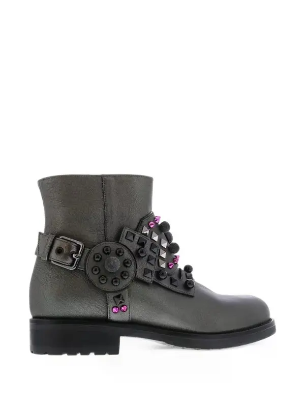 ALBANO Harness Studded Harness Ankle Boots