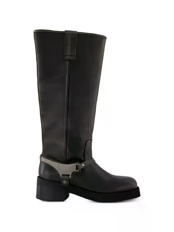 NUBIKK Eve Lynn Leather Biker Boots - Black