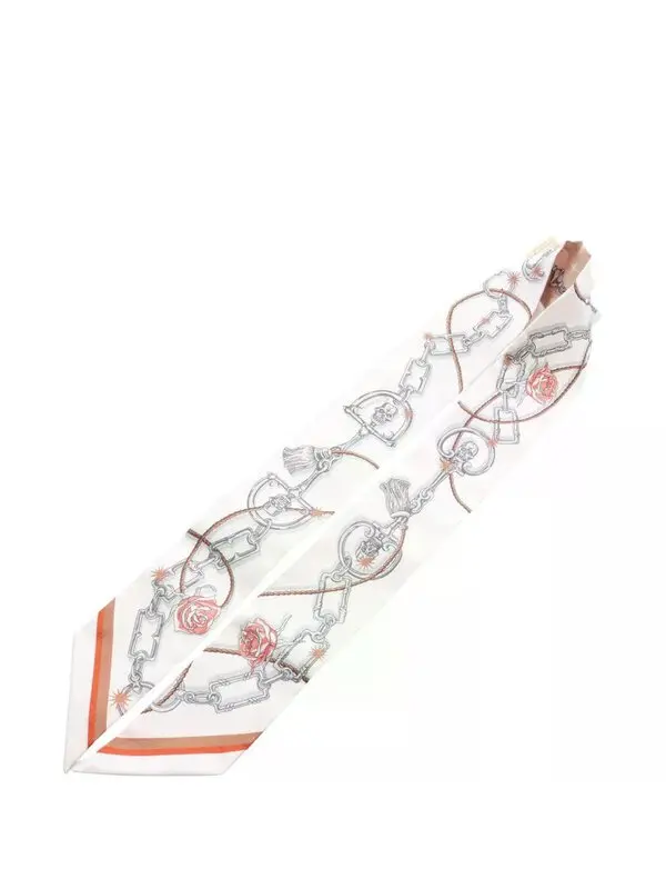 Hermès 2020s C'est La Fête Ribbon Scarf - Neutrals