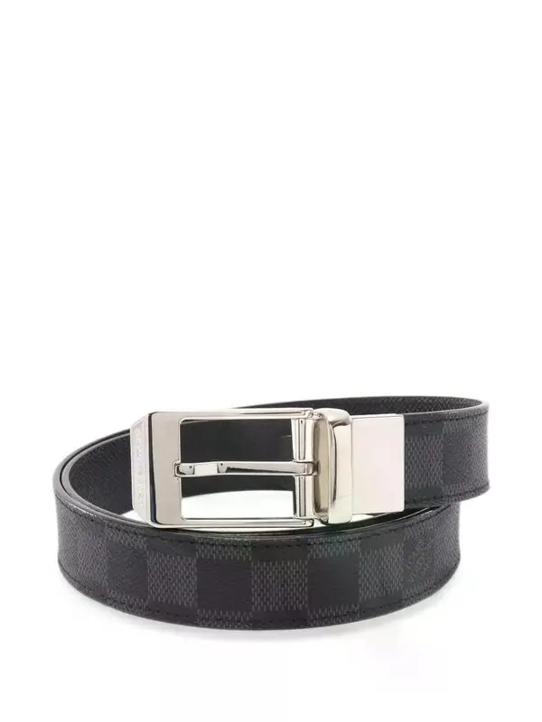 LOUIS VUITTON 2010 Seattle Damier Graphite Reversible Belt