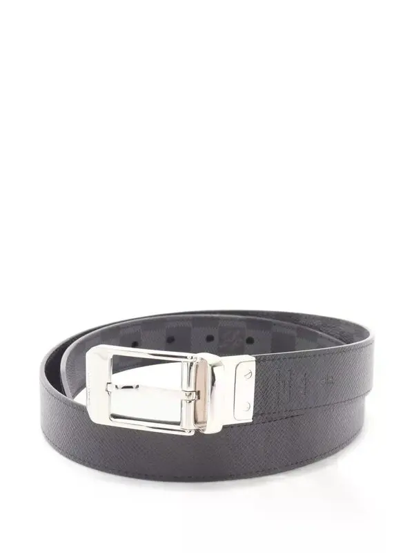 LOUIS VUITTON 2010 Seattle Damier Graphite Reversible Belt