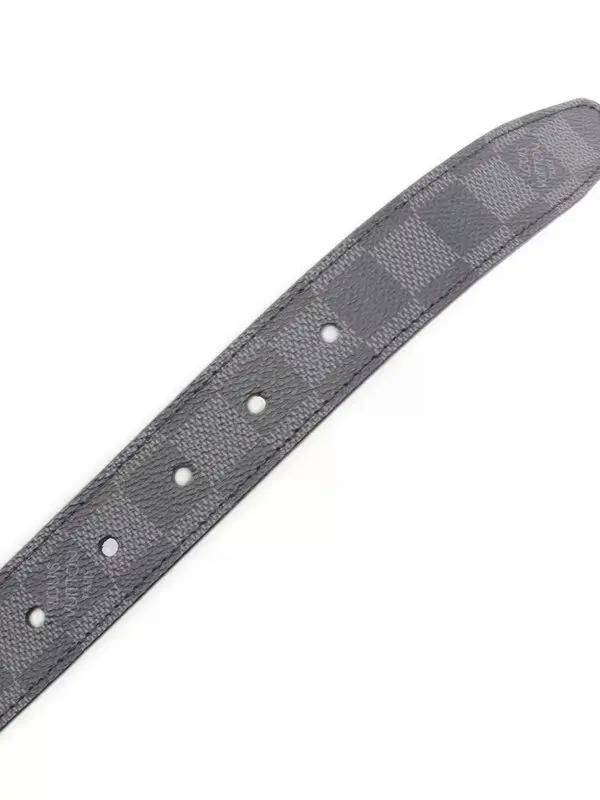 LOUIS VUITTON 2010 Seattle Damier Graphite Reversible Belt