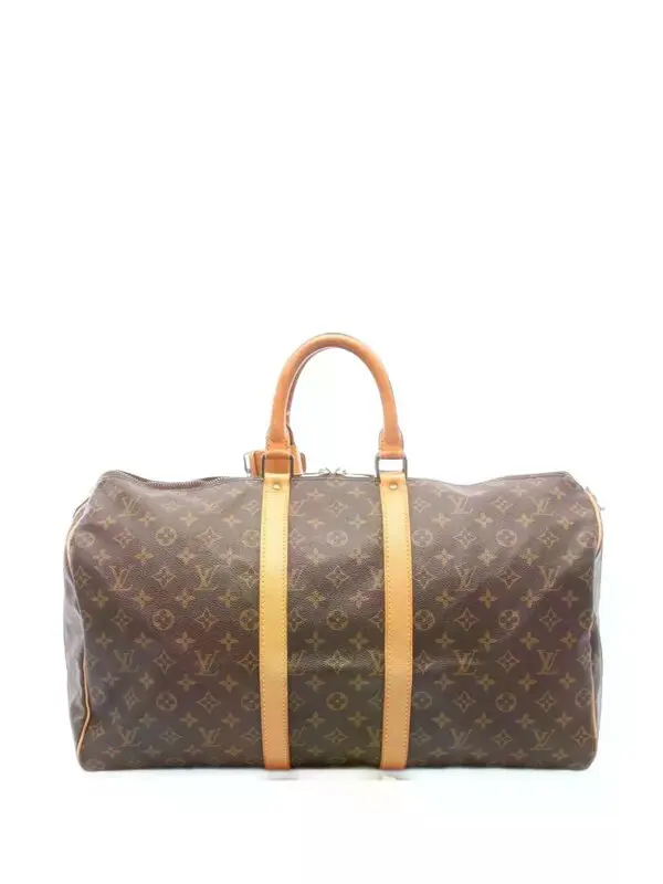 LOUIS VUITTON 1981 50 Boston Monogram-keepall Luggage Bag