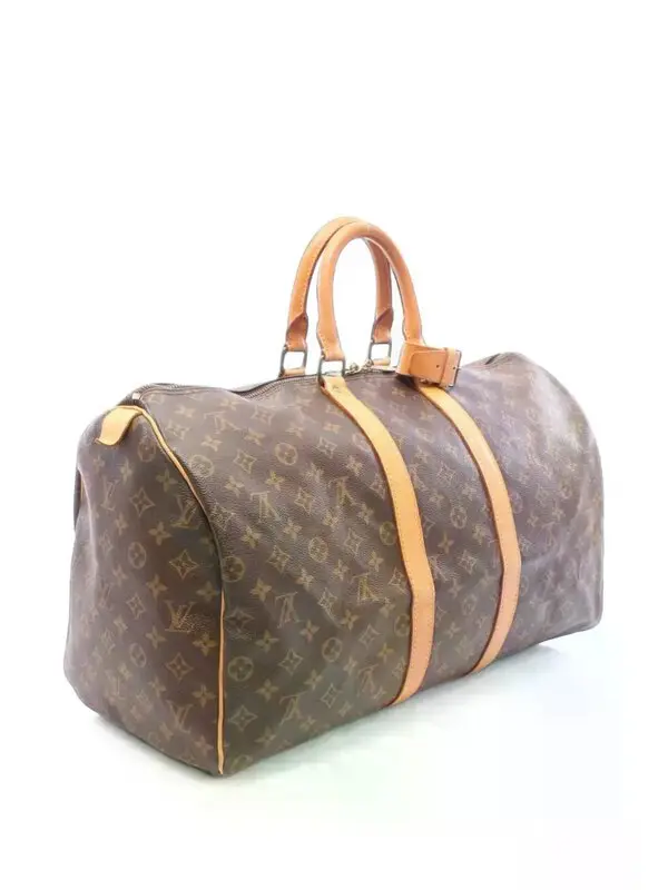 LOUIS VUITTON 1981 50 Boston Monogram-keepall Luggage Bag