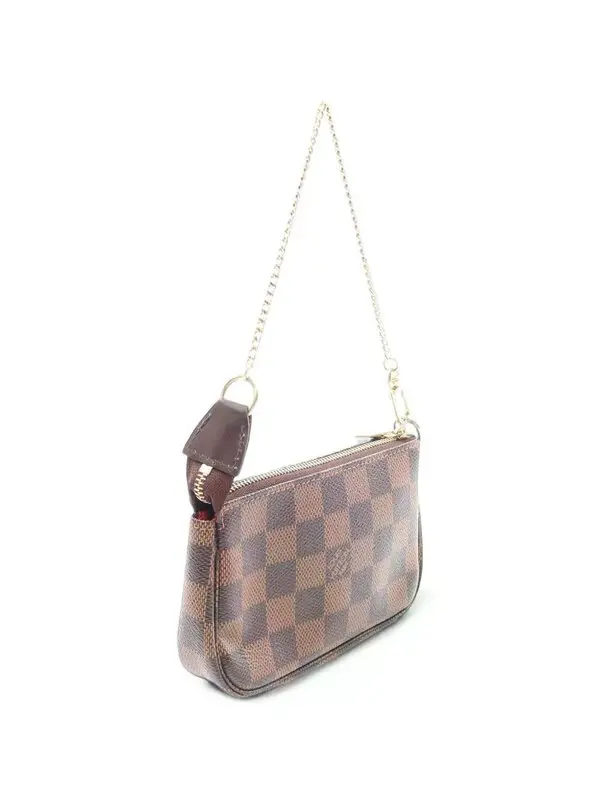 LOUIS VUITTON 2010 Mini Pochette Accessoires Trunks & Bags Damier Ebène Tote Bag