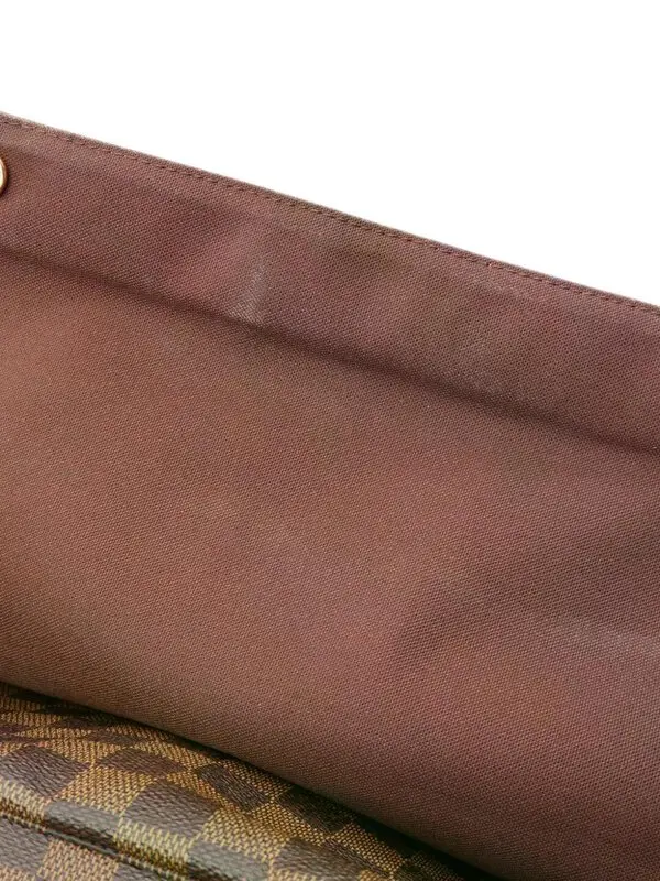 LOUIS VUITTON 2009 Damier Ebene Naviglio Patterned Shoulder Bag - Brown