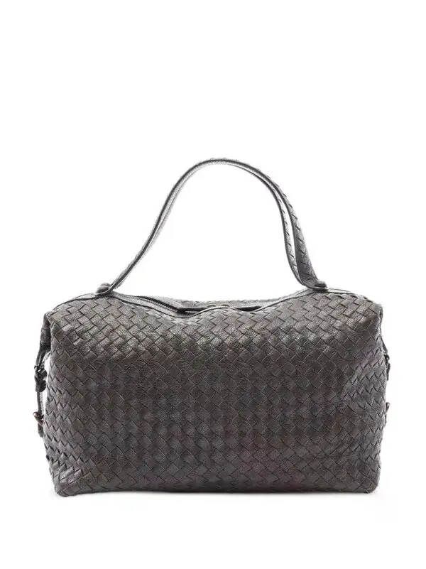 Bottega Veneta 2000s Mini Intrecciato Handbag - Black