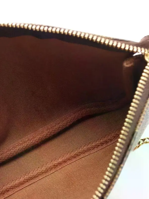 LOUIS VUITTON 2015 Pochette Accessoires Damier Ebene Illustre Clutch Bag