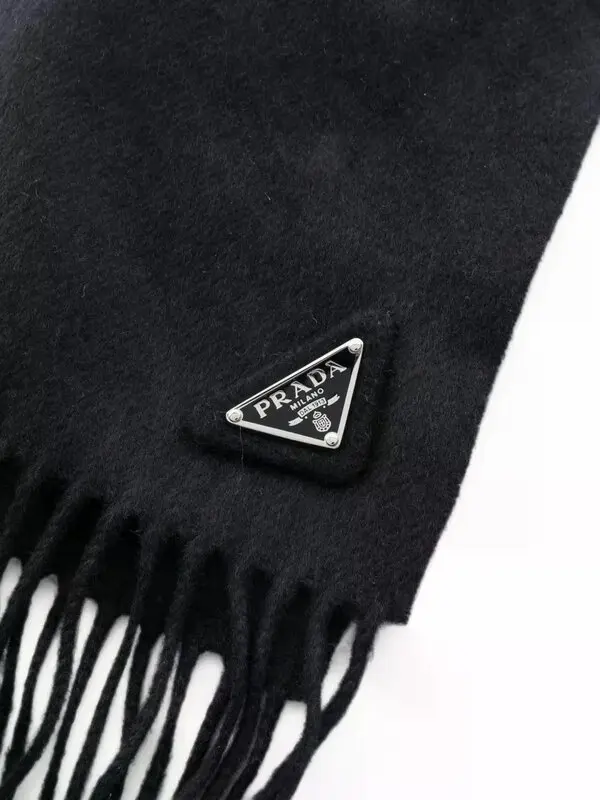 Prada 2010s Triangle Logo Scarf