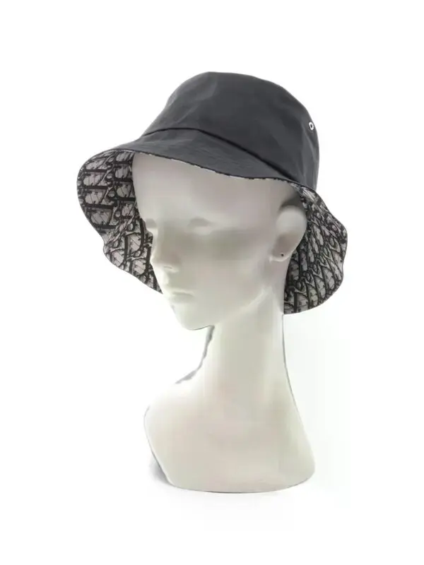 Dior 2010s Teddy-d Oblique Reversible Bucket Hat