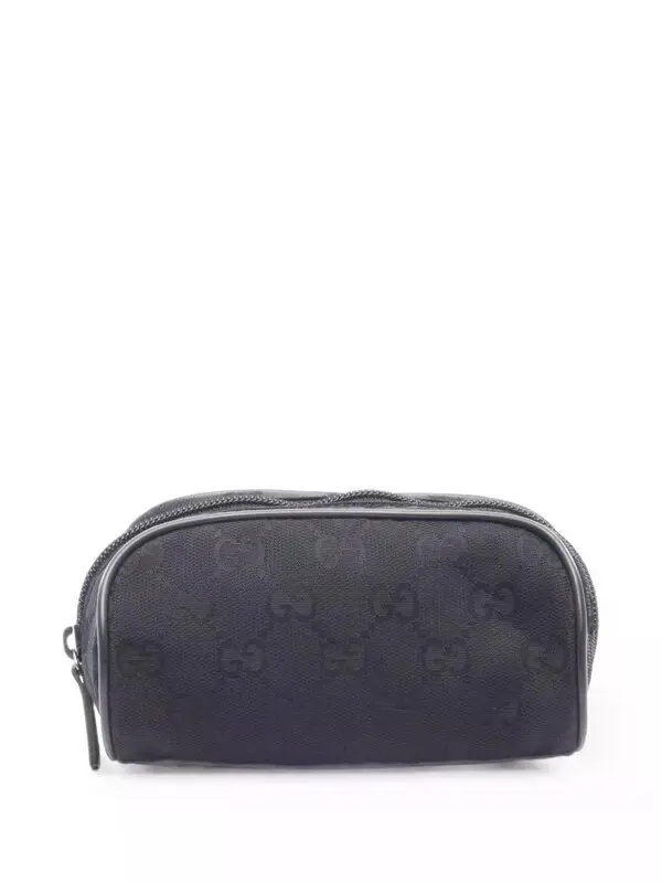 Gucci 2010s Gg Canvas Pouch - Black