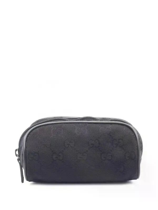 Gucci 2010s Gg Canvas Pouch - Black