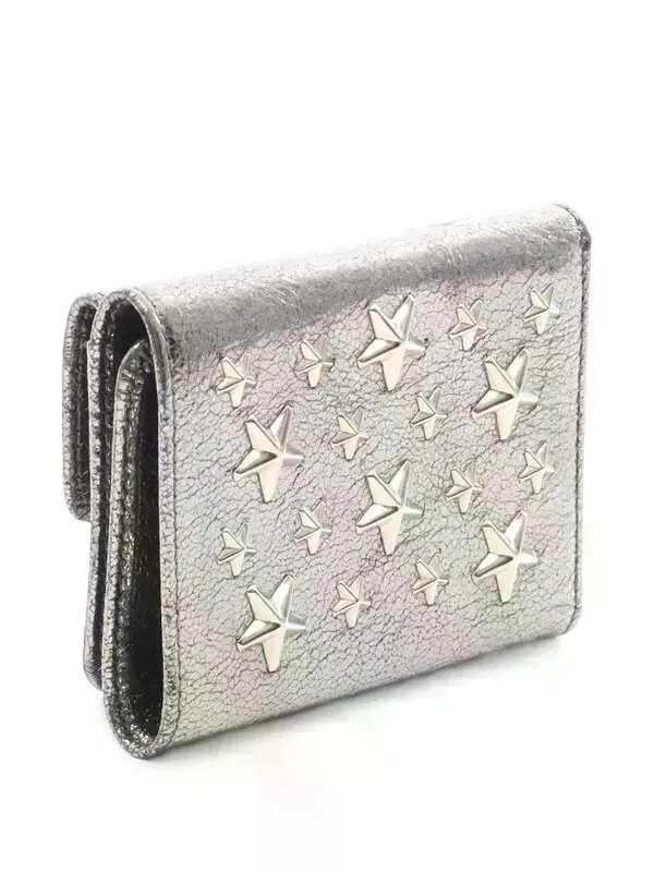JIMMY CHOO 2010s Nemo Star-stud Trifold Wallet - Silver