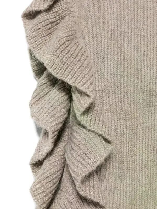 TWINSET Ruffle-trim Knitted Scarf