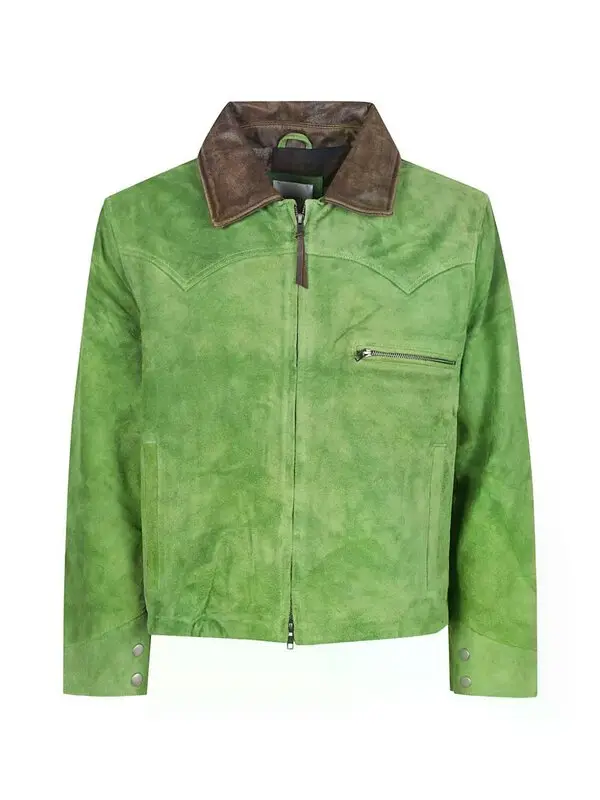FOUND Contrast-collar Suede Jacket