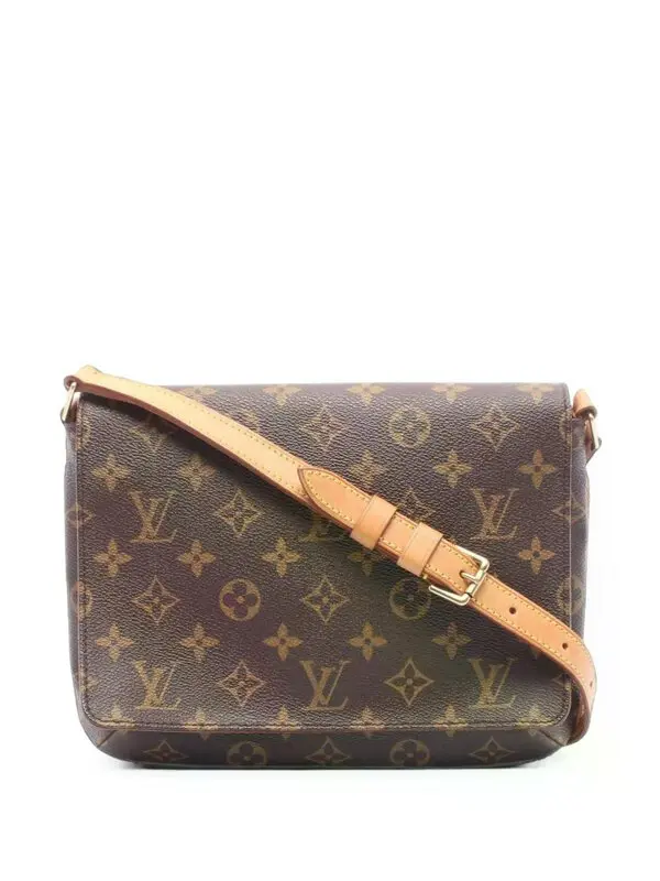 LOUIS VUITTON 1999 Musette Tango Monogram-pattern Crossbody Bag - Brown