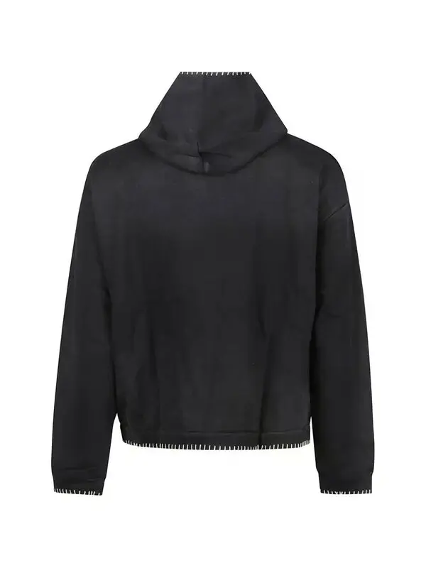 FOUND Blanket-stitch Logo-print Hoodie