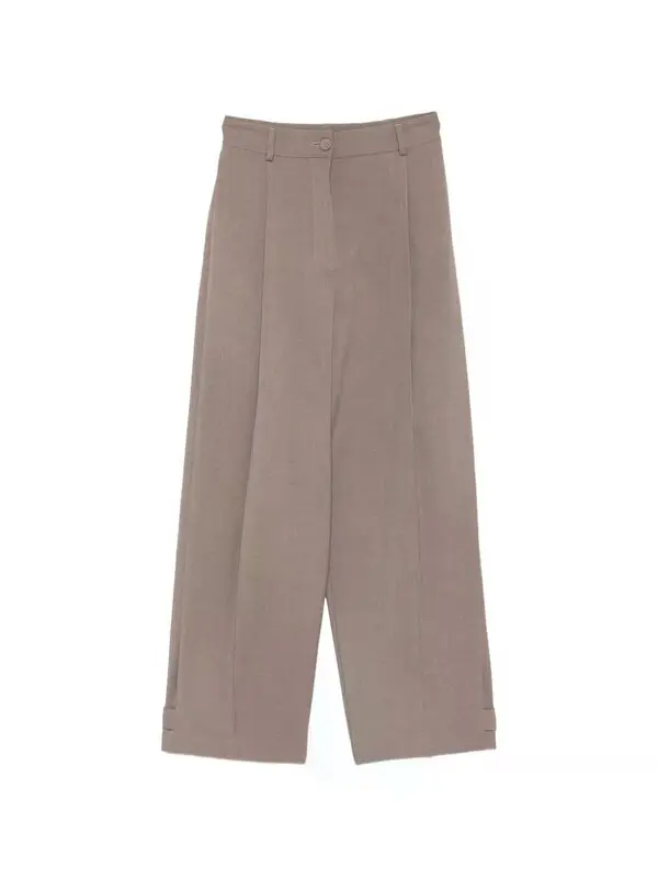SOLOTRE Pleated Button-cuff Trousers