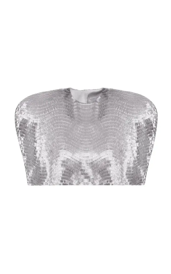 BALYKINA Sequined Cape Top