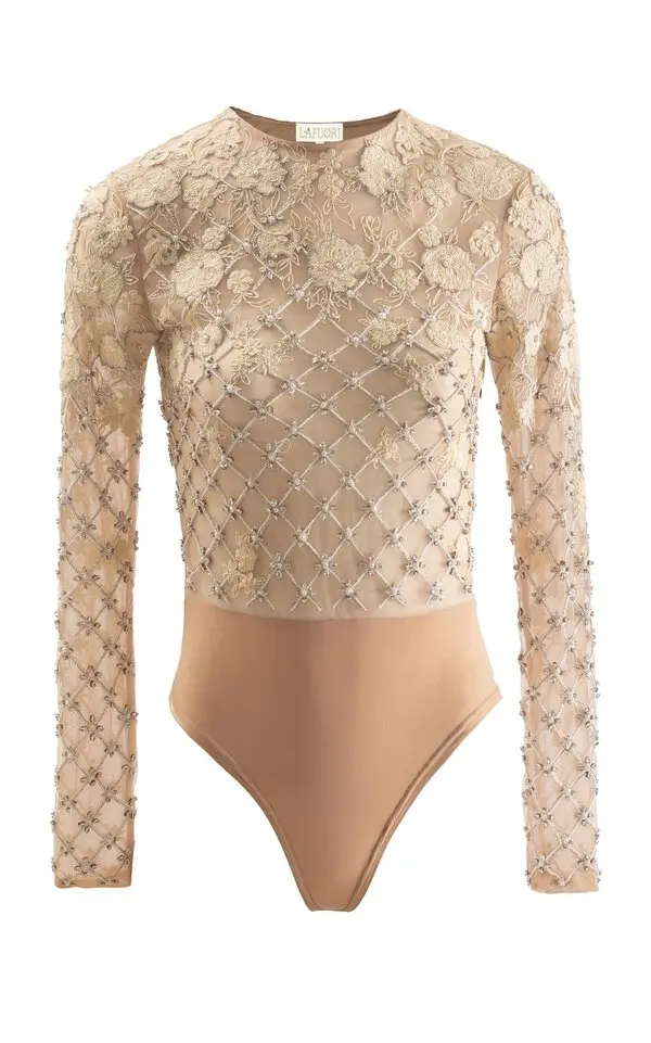 LA FUORI Ethereal Rose Geo Leotard