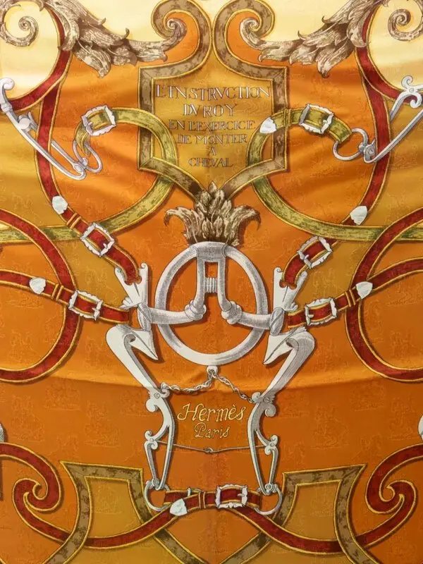 Hermès 2010s L'instruction Du Roy Scarf - Orange