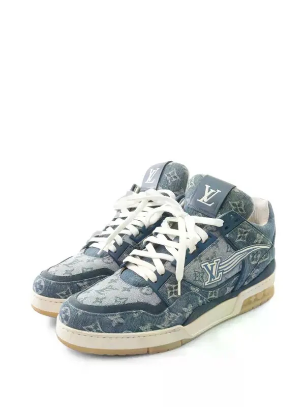 LOUIS VUITTON 2020 Trainer Monogram Denim Sneakers