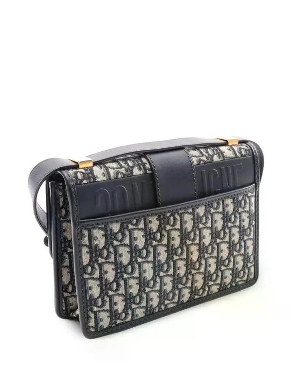 Dior 2010s 30 Montaigne Oblique Shoulder Bag - Blue