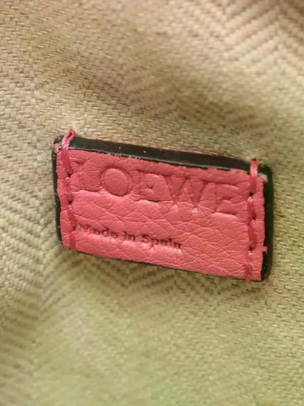 Loewe 2000s Mini Puzzle Leather Handbag - Pink
